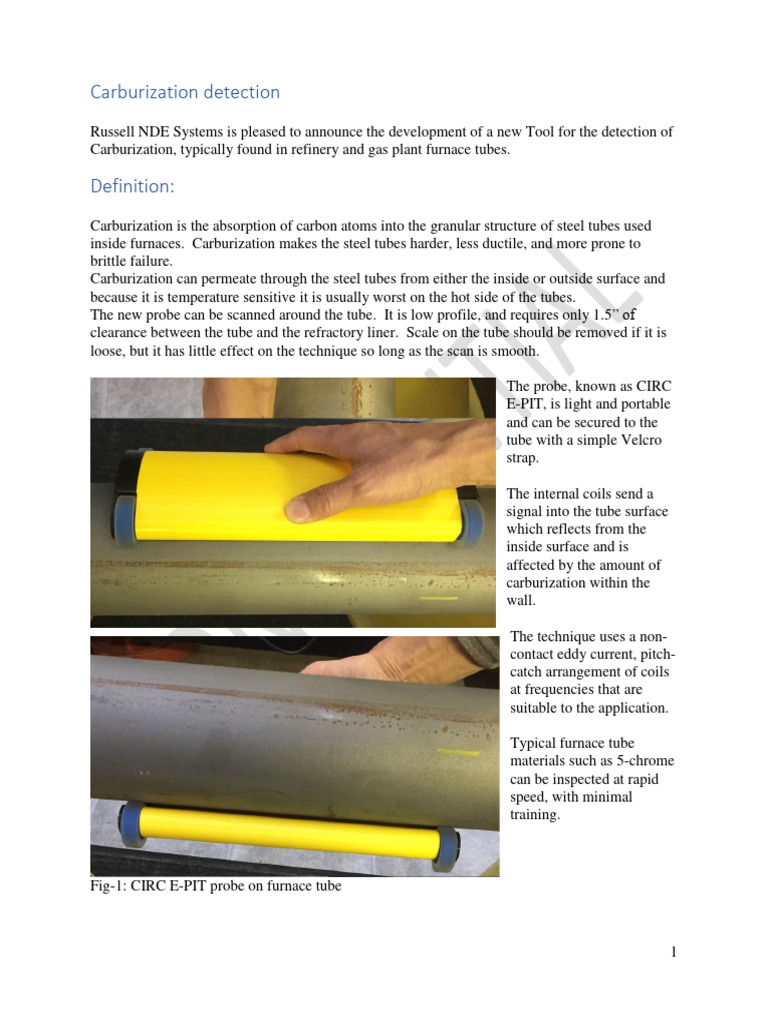 Carburization Detection Using Electromagnetics, R.001 | PDF ...