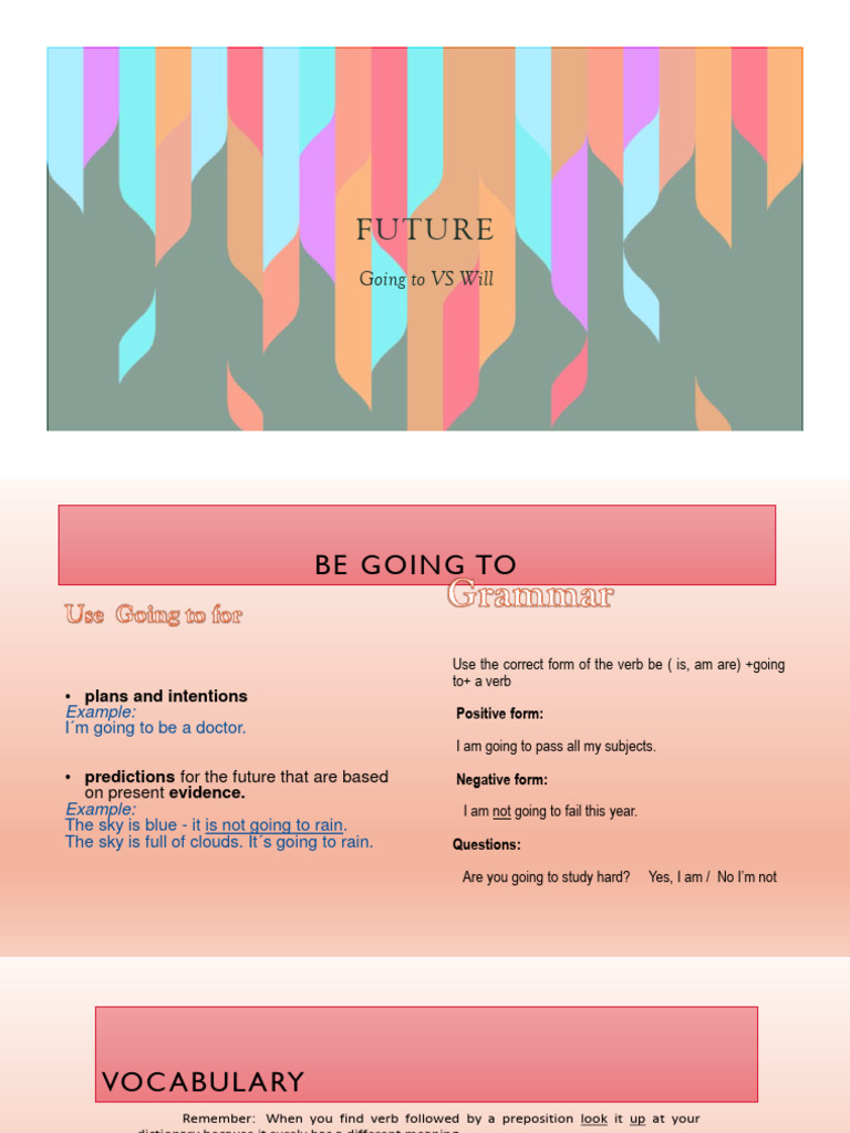 Will VS Going To | PDF | Verb | Linguistic Typology