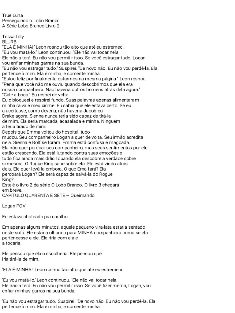 True Luna Chasing The White Wolf by Tessa Lilly 1708315520984-Português ...