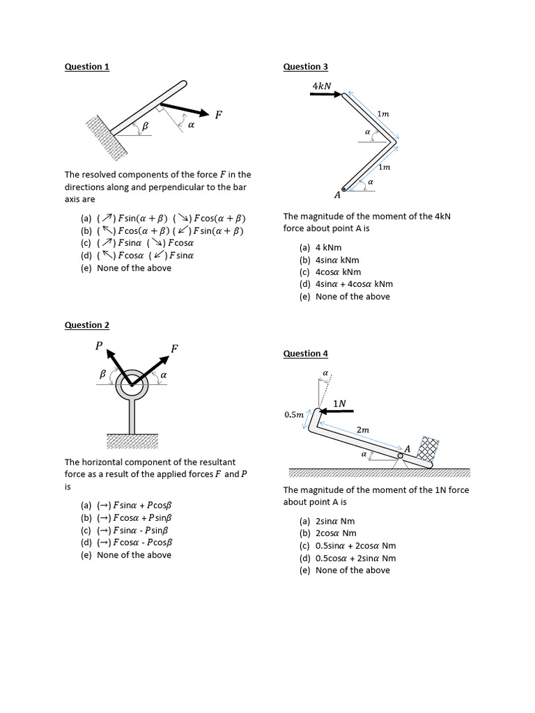 Additional Questions For Tutorial 2 and 3 | PDF | Mechanics | Classical ...