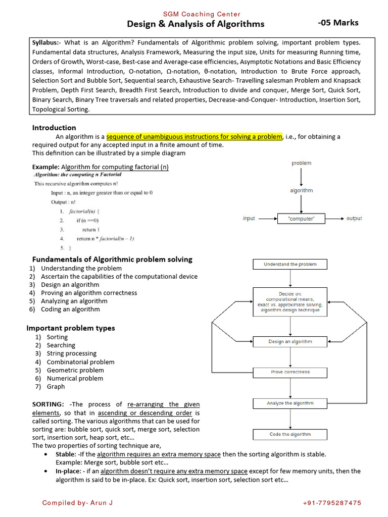Ada Dcet | PDF | Time Complexity | Algorithms And Data Structures
