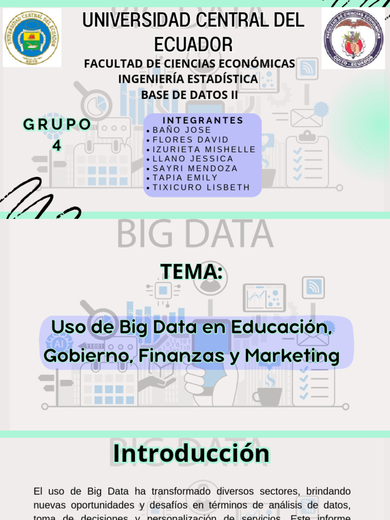 Presentación GRUPO 4 | PDF | Big Data | Marketing