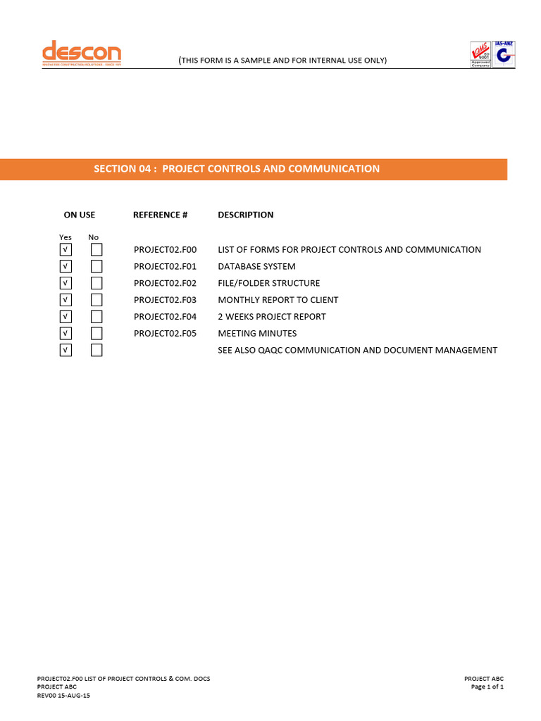 Section 04 Project Controls and Communication | PDF | Technology & Engineering