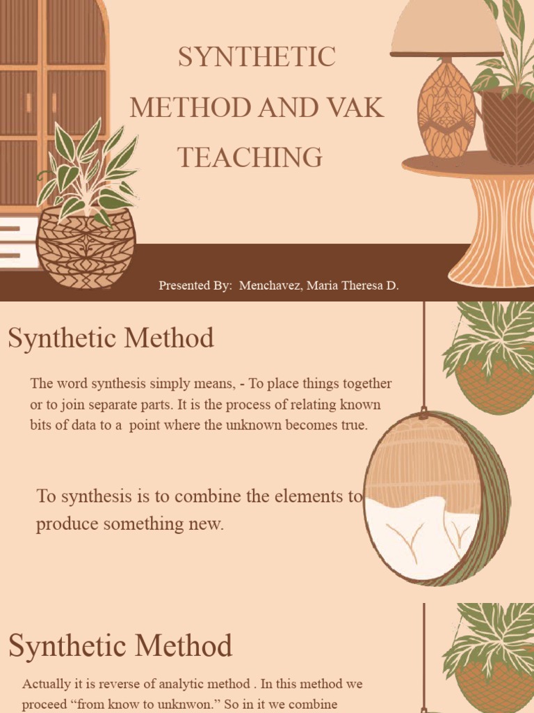 Vak Teaching and Synthetic Method | PDF | Learning Styles | Knowledge