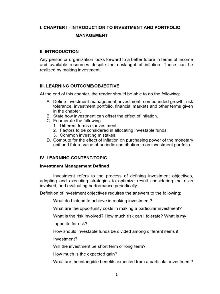 Introduction To Investment and Portfolio Management | PDF | Investing ...