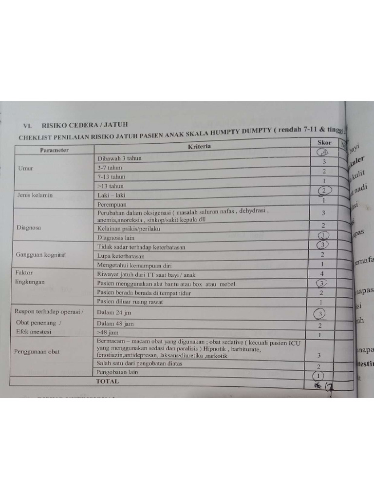 Assesment Awal Anak | PDF