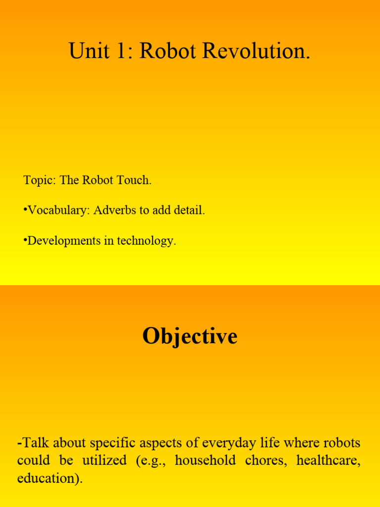 Technology and Robots | PDF | Adverb | Robot