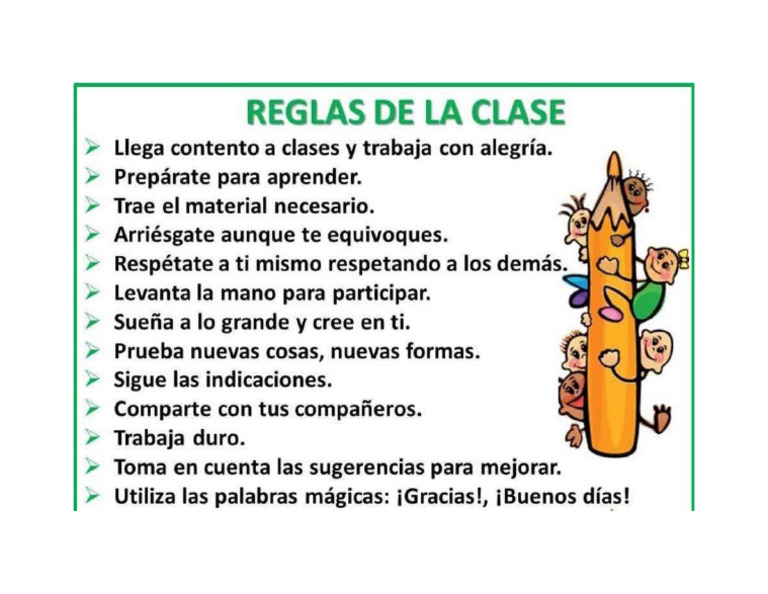 Reglas de Clase | PDF