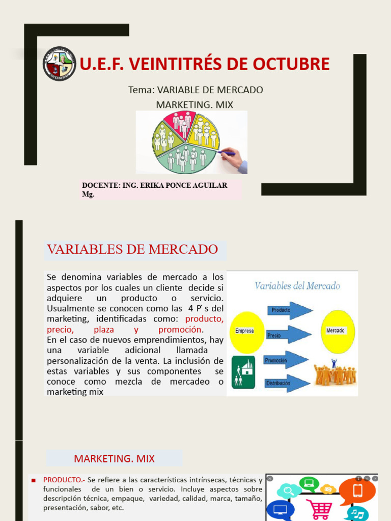 variable de mercado | PDF | Marketing | Producto (Negocio)