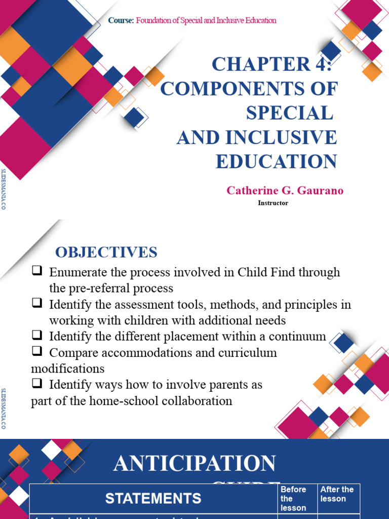 Chapter 4 Components of Special Education | PDF | Educational Assessment | Special Education