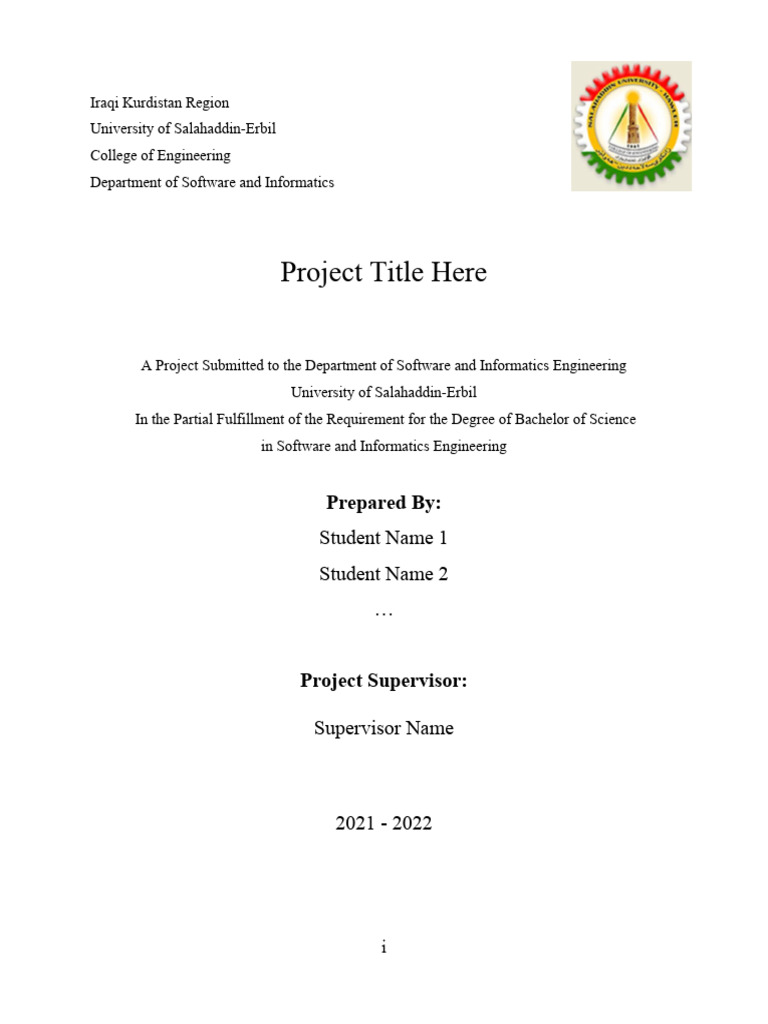 Template_for_Final_Year_Project_Report_2021-2022 | PDF | Software Development Process | Computer ...