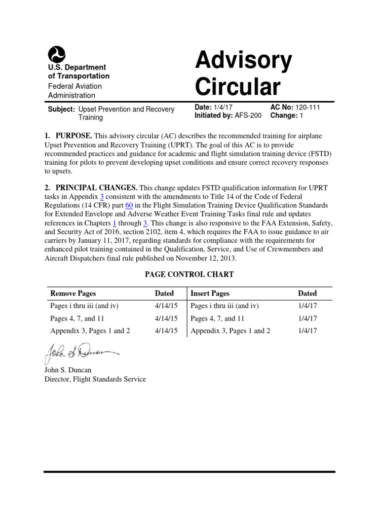 AC 120-111 CHG 1 Ed Update 2 (8-31-20) | PDF | Federal Aviation ...