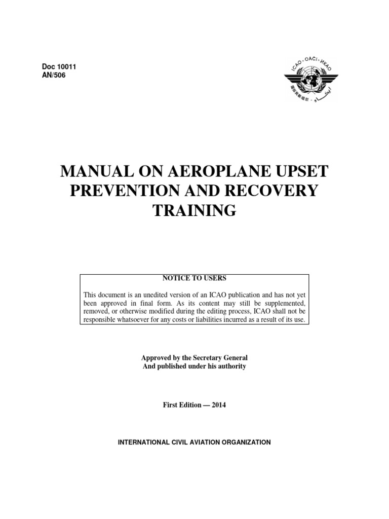 Manual On Aeroplane Upset Prevention and Recovery Training | PDF ... Manual On Aeroplane Upset Prevention and Recovery Training | PDF ...