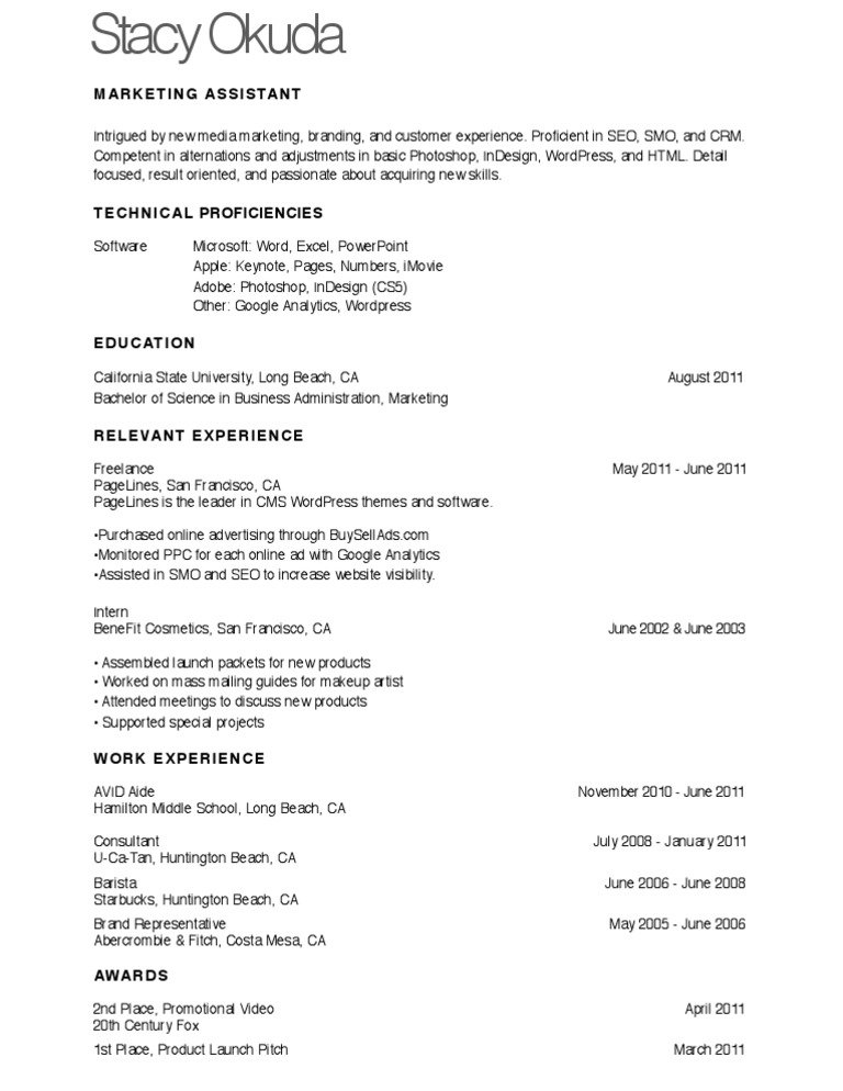 Marketing Assistant with SEO Skills | PDF