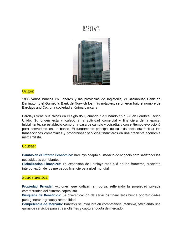Barclays | PDF | Calidad (comercial) | Business