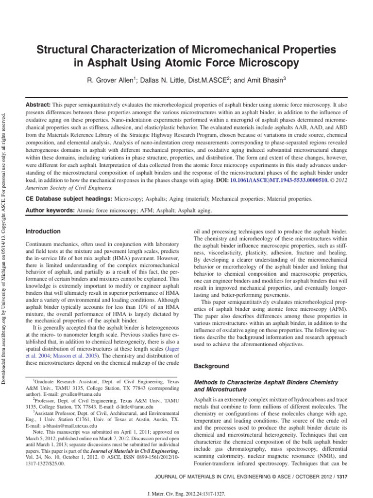 Allen Et. Al, 2012 | PDF | Atomic Force Microscopy | Chemistry