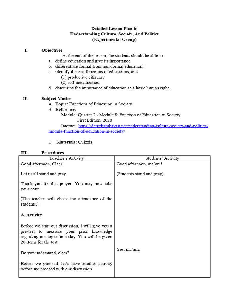 UCSP DLP EDUCATION Edited | PDF