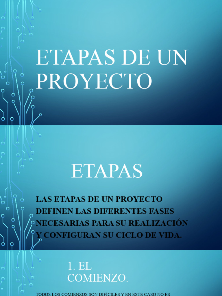Etapas de Un Proyecto 2DO. 2023 | PDF | Planificación