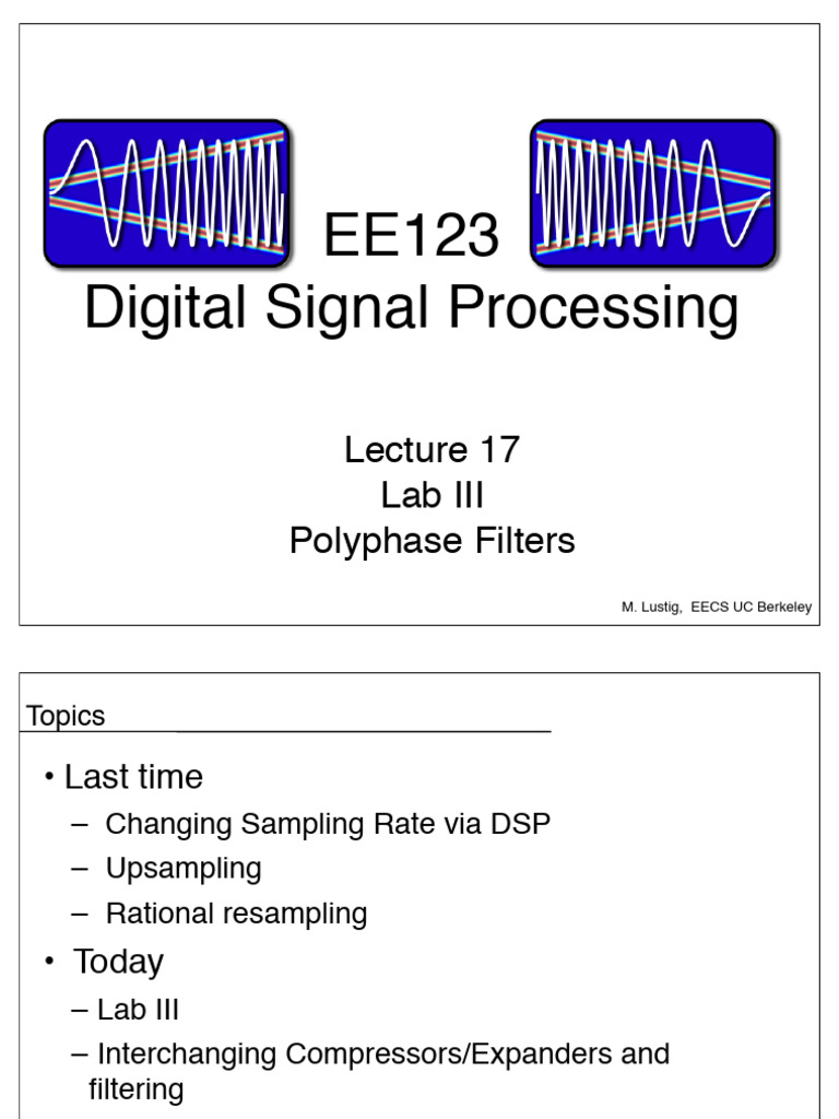 Lecture17 MultiRate Print | PDF | Frequency Modulation | Radio