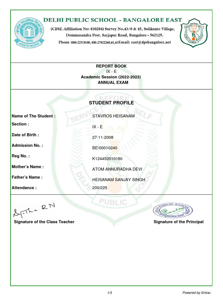 Student Profile: Report Book | PDF