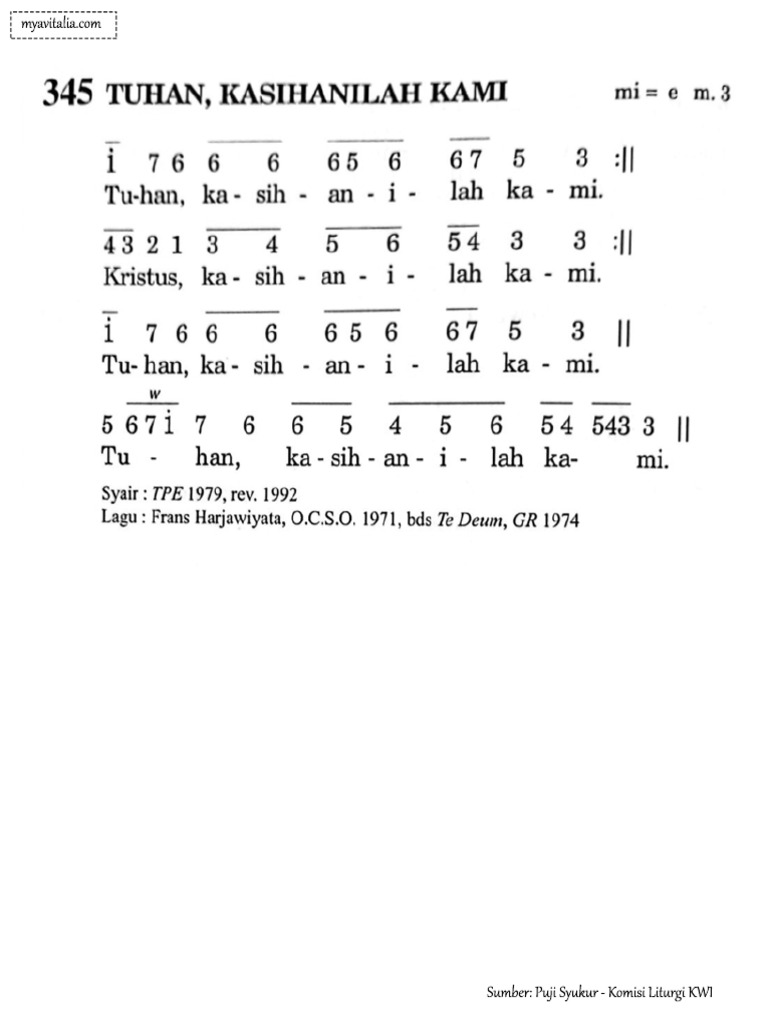 PS 345 Tuhan Kasihanilah Kami | PDF