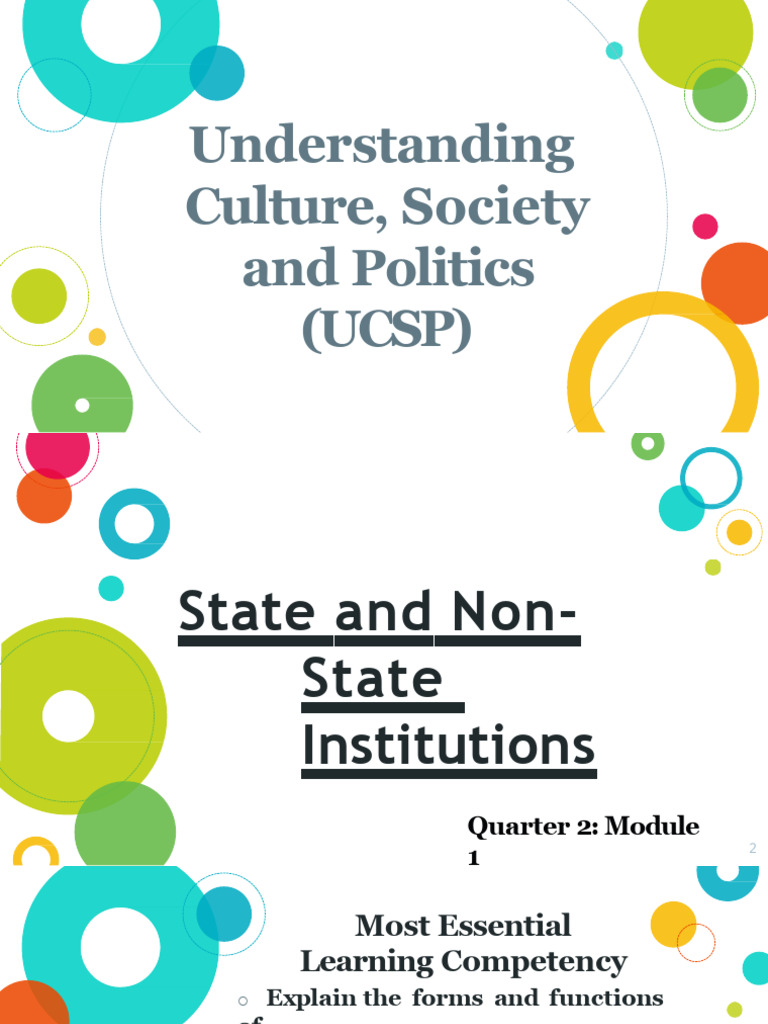 State and Non State Institutions Ucsp | PDF | Institution