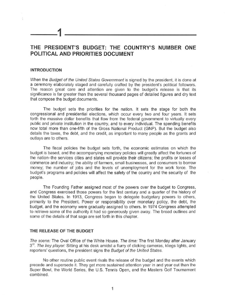The President S Budget | PDF The President S Budget | PDF