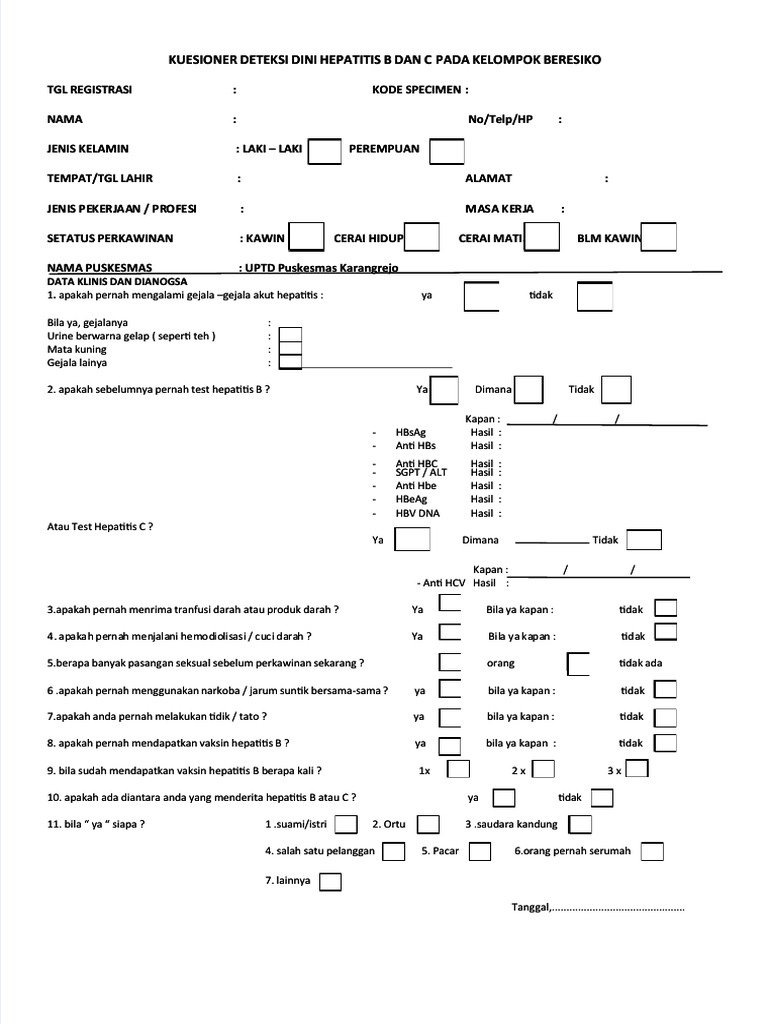 Cek Hepatitis di Puskesmas | PDF
