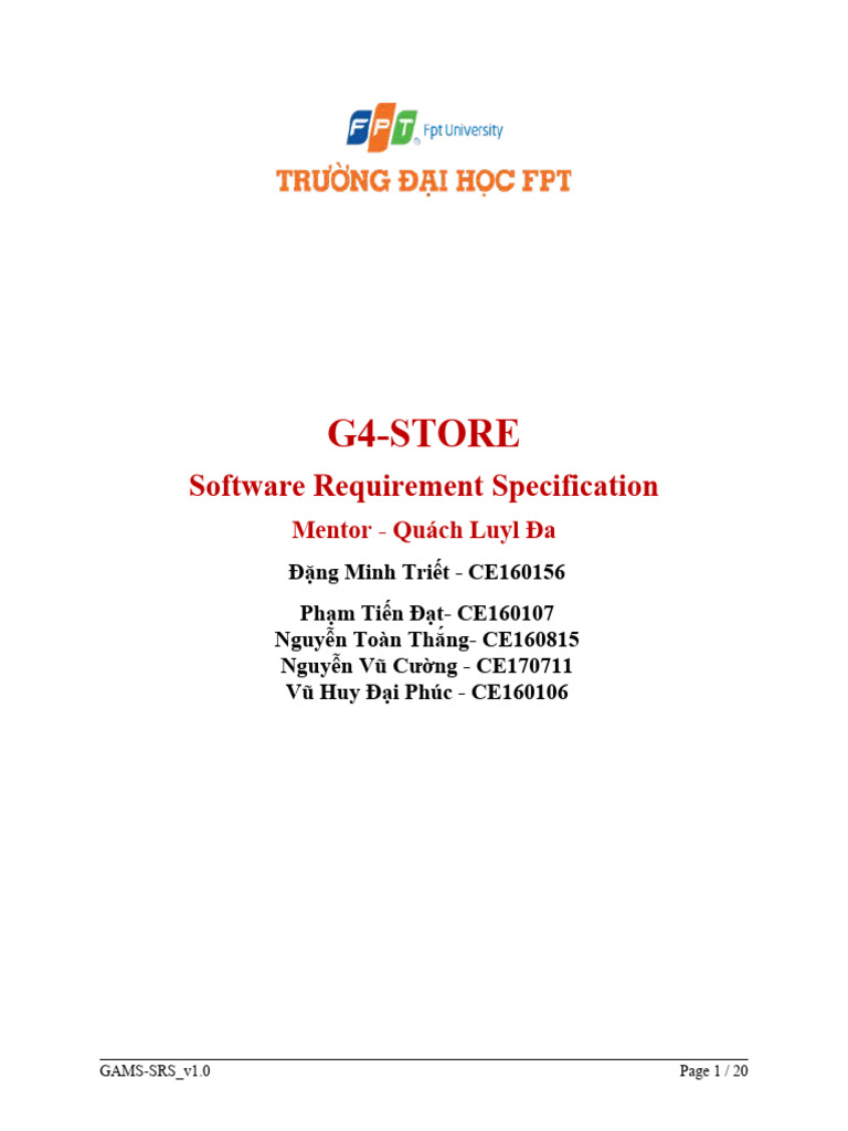 Template2 SRS GR4 | PDF | Password | Login