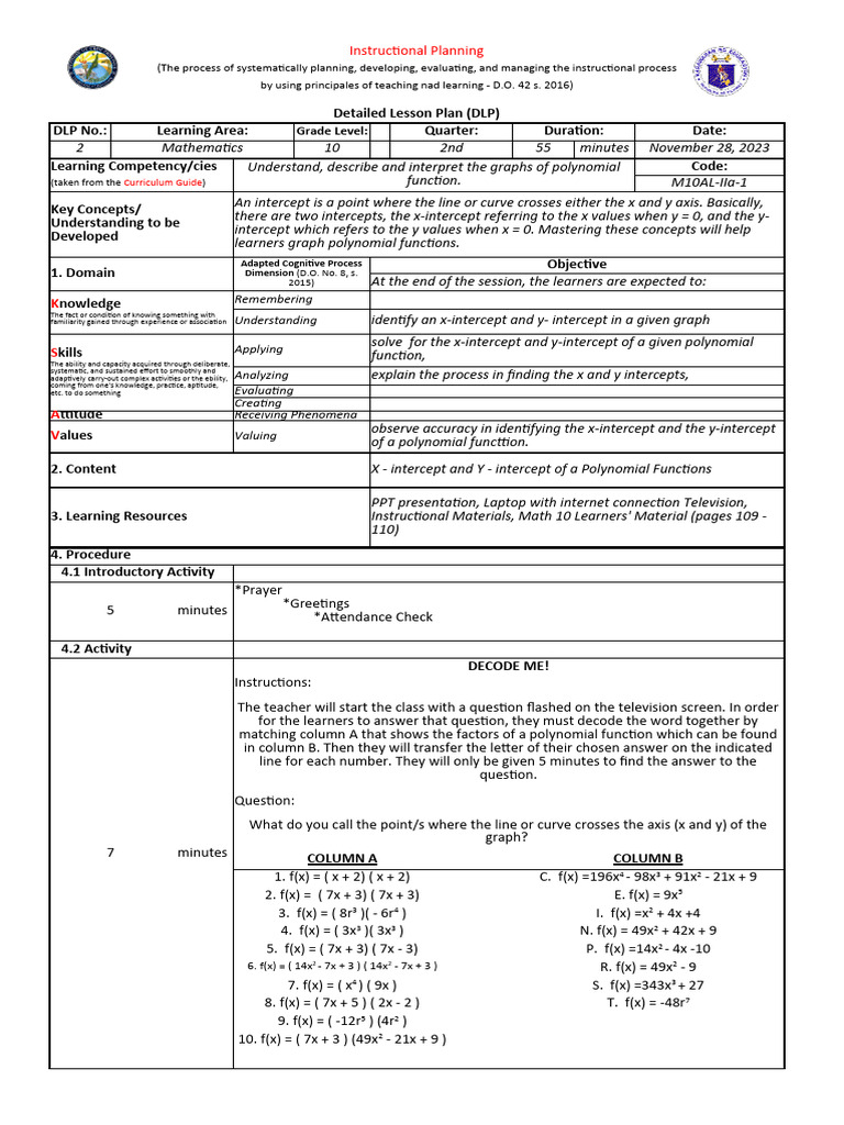 DLP 1 | PDF | Function (Mathematics) | Learning