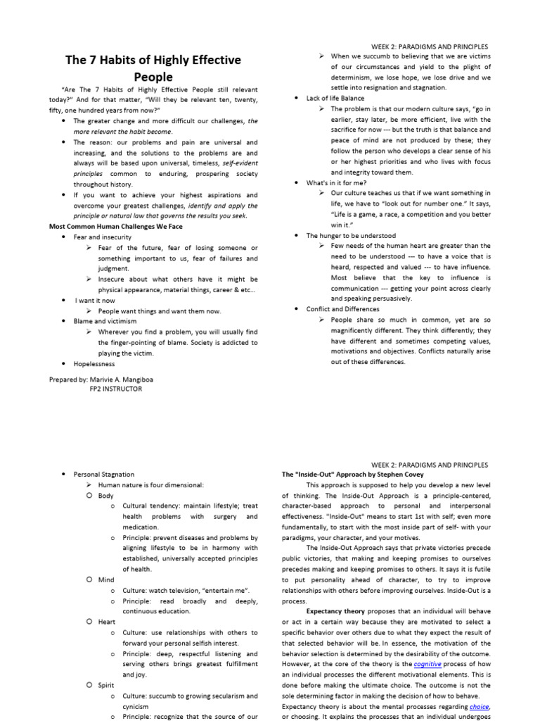 FP2 Paradigms and Principles Mangiboa | PDF | Psychology ...