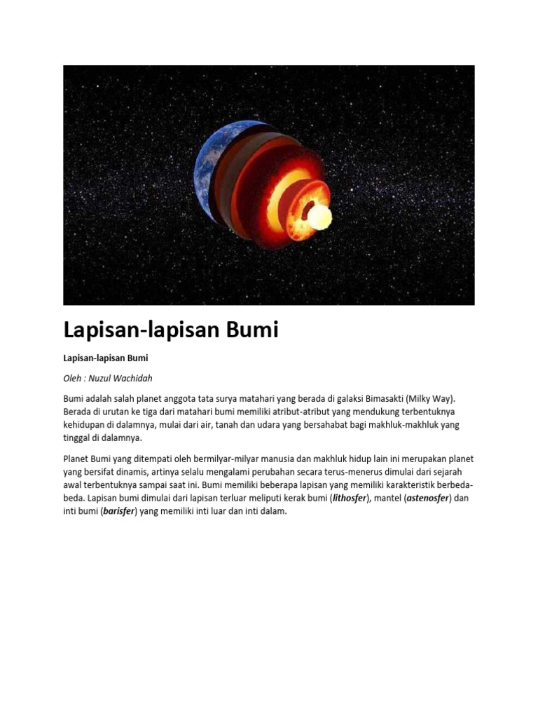 Lapisan Bumi | PDF | Ilmu Sosial | Sains & Matematika