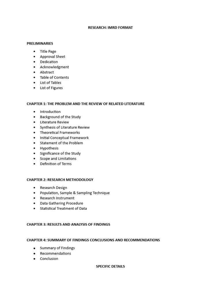 RESEARCH_IMRD-TEMPLATE | PDF | Theory | Survey Methodology