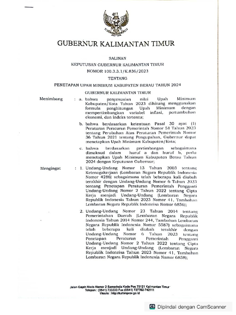 Umk Kaltim Berau 2024 | PDF