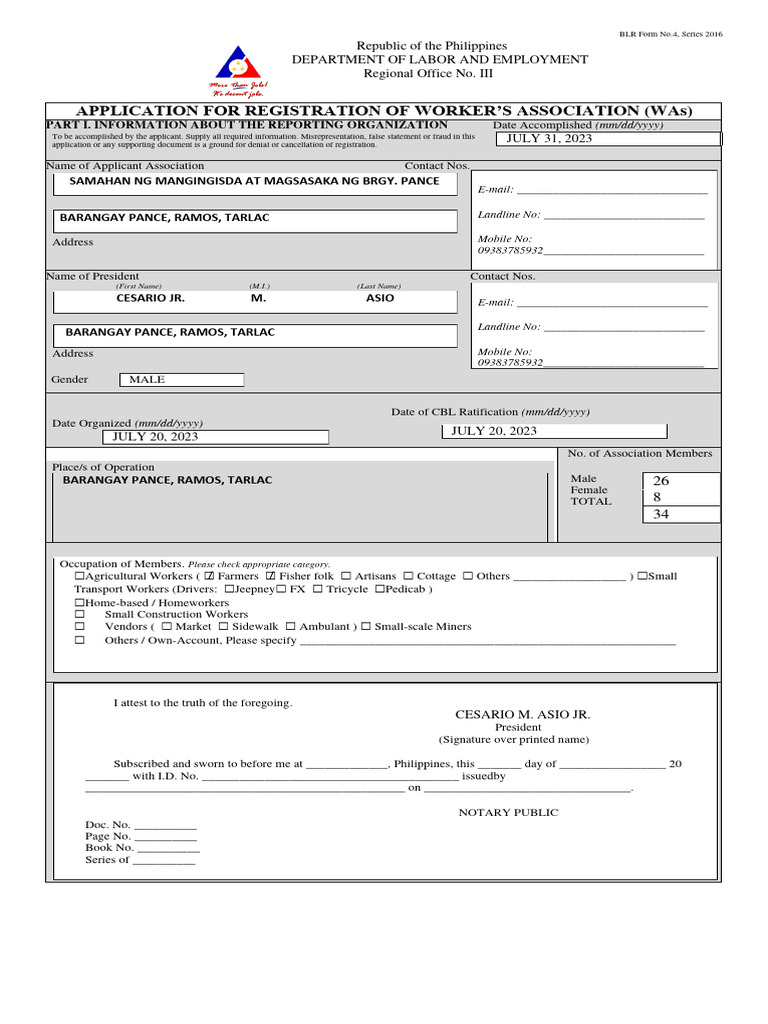 04 Rwa Application Form 2.0. | PDF