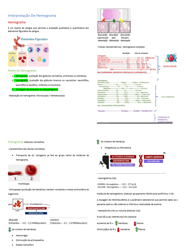 Guia Completo do Hemograma | PDF | Hemácia | Sangue