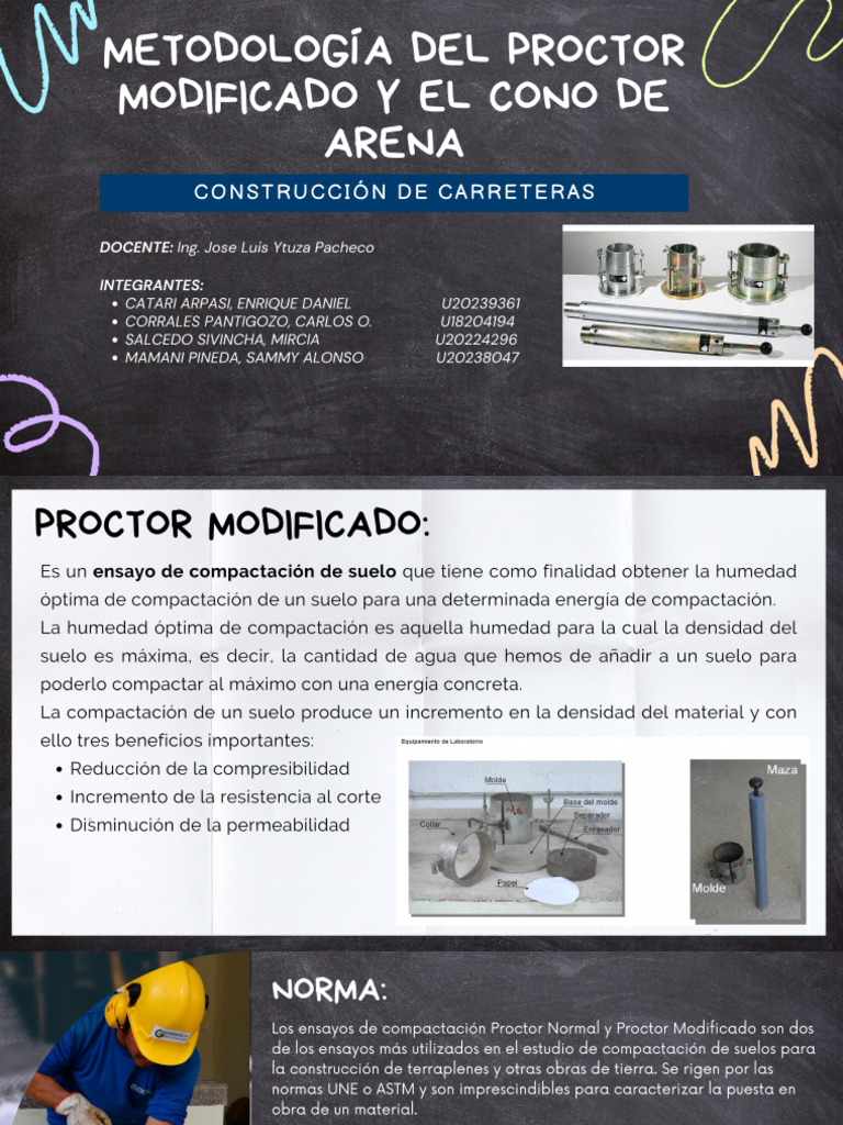 Grupo 3-Proctor Modificado y Cono de Arena | PDF