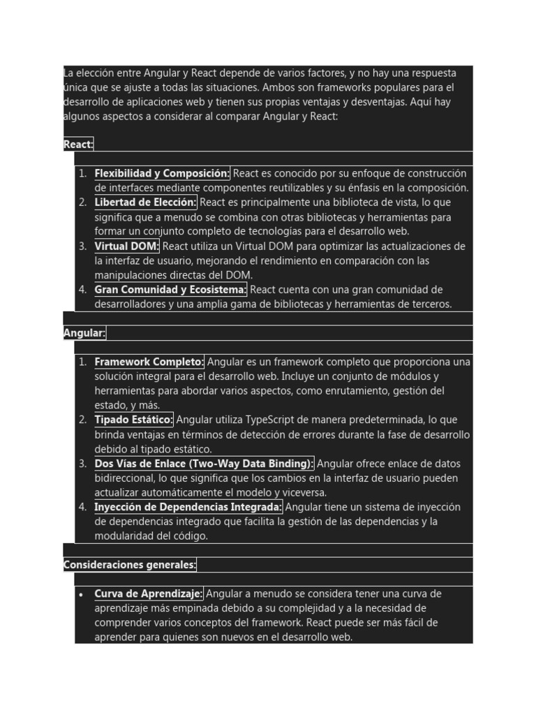 Angular Vs React | PDF | Biblioteca (informática) | Marco de software
