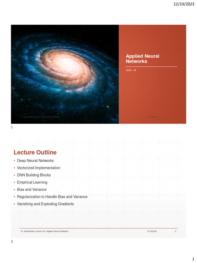 ANN-Unit 6 - Deep Neural Networks | Download Free PDF | Artificial Neural Network | Deep Learning