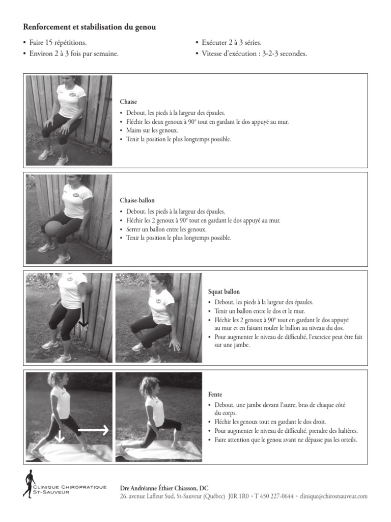 Renforcement et Stabilisation du Genou | PDF | Genou