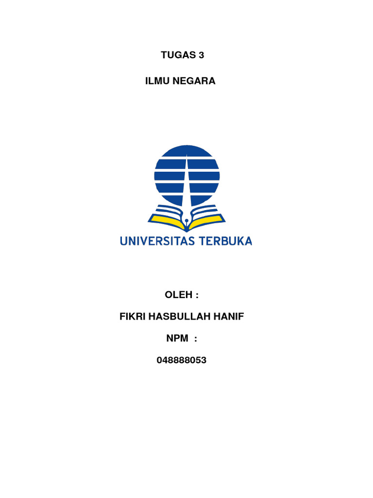 Tugas 3 Ilmu Negara Fikri Hasbullah Hanif | PDF Tugas 3 Ilmu Negara Fikri Hasbullah Hanif | PDF