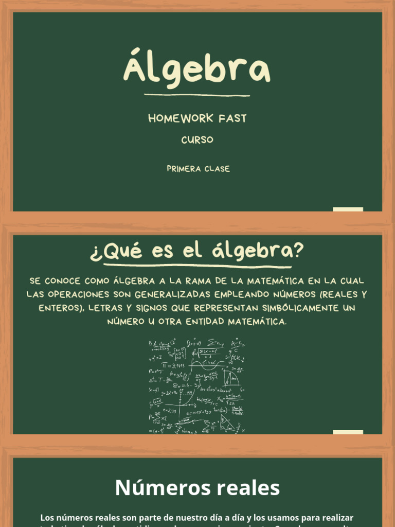 Presentación Álgebra | PDF | Números | Número Real
