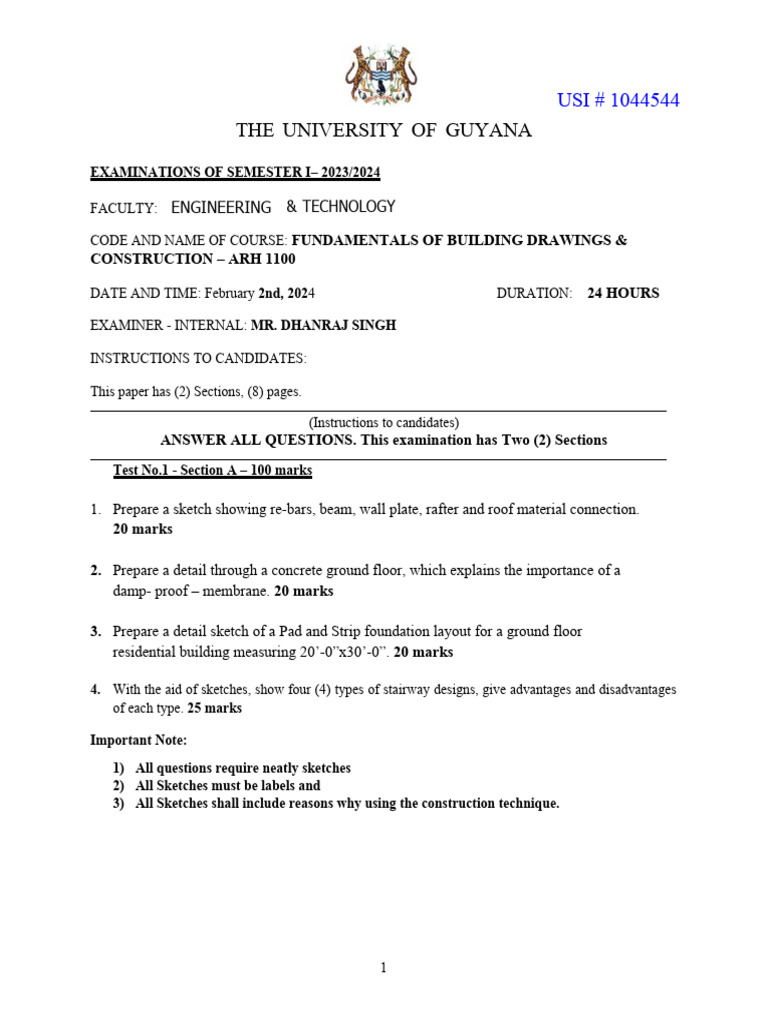 Final Semseter Exams | PDF