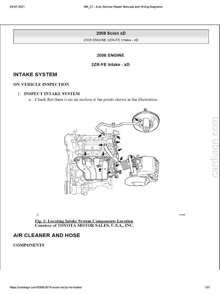 2ZR FE Intake | PDF