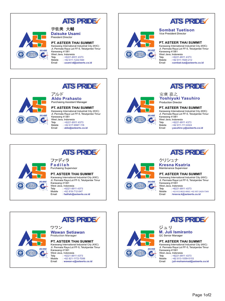 ATS Name Card Final | PDF | Technology & Engineering