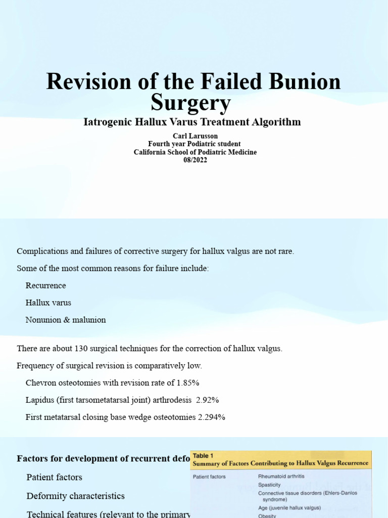 Revision of Failed Bunion Surgery | PDF | Toe | Limbs (Anatomy)
