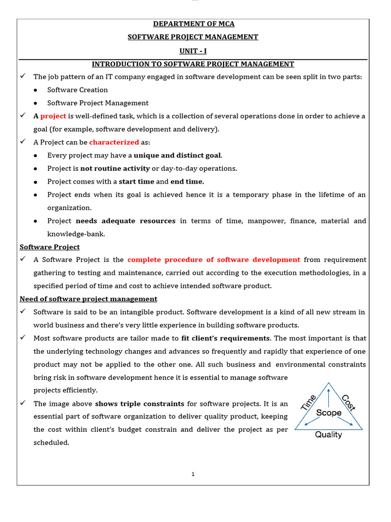 Software Project Management Overview | PDF | Project Management | Agile Software Development