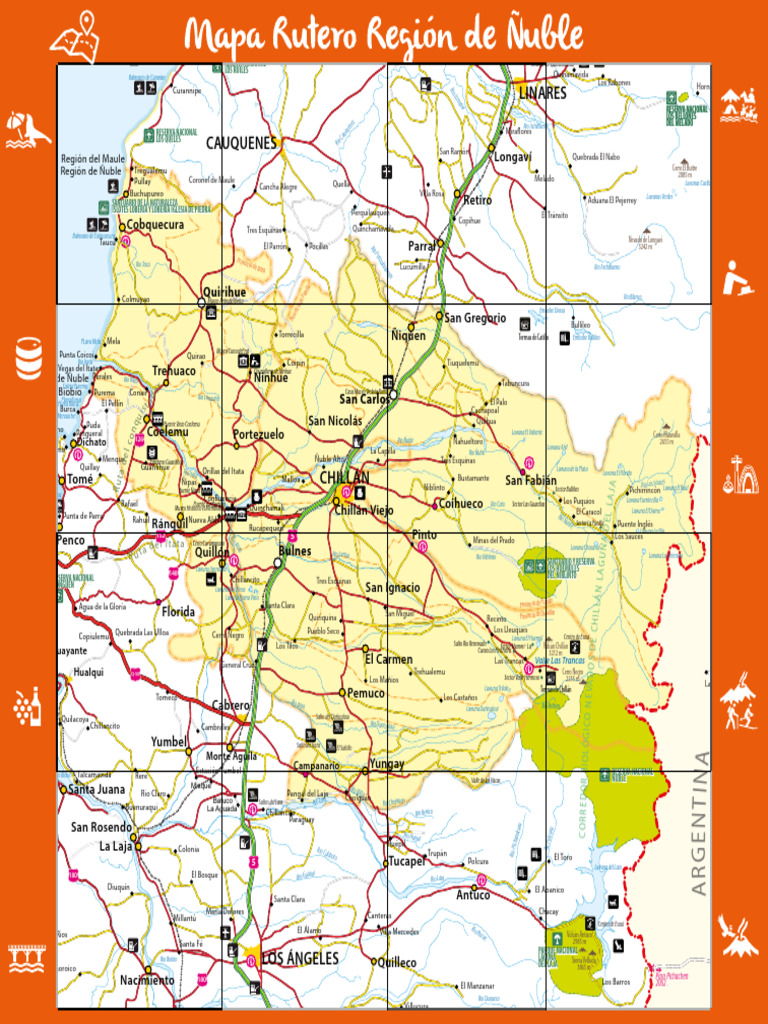 Mapa Rutero Región de Ñuble | PDF | Chile