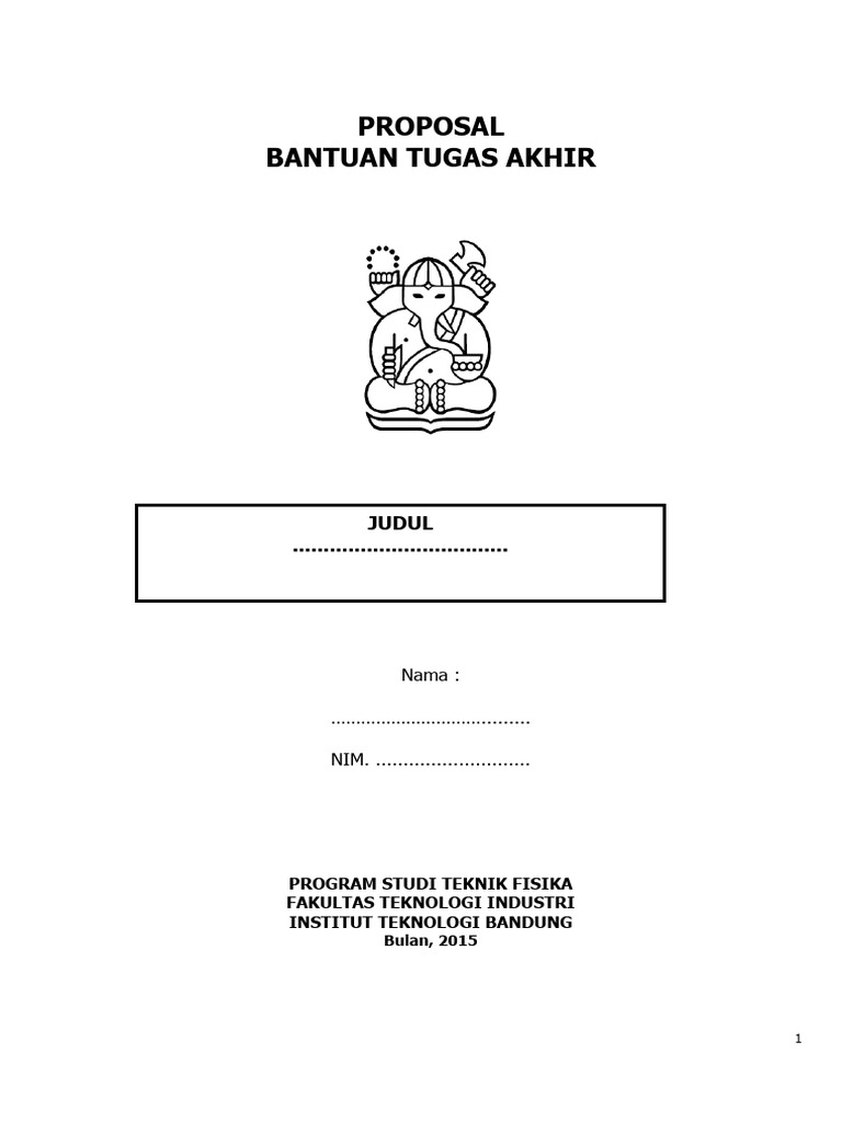 Proposal Tugas Akhir Teknik Fisika | PDF