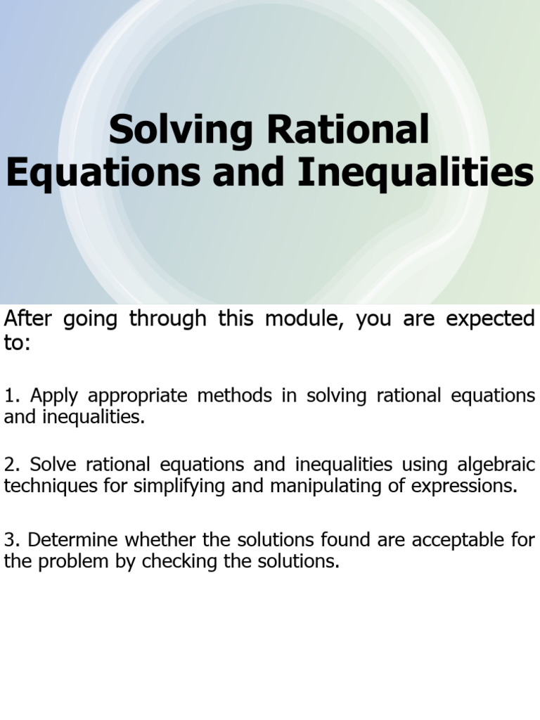 GENERAL-MATHEMATICS-6 (Solving Rational Equations and Inequalities ...